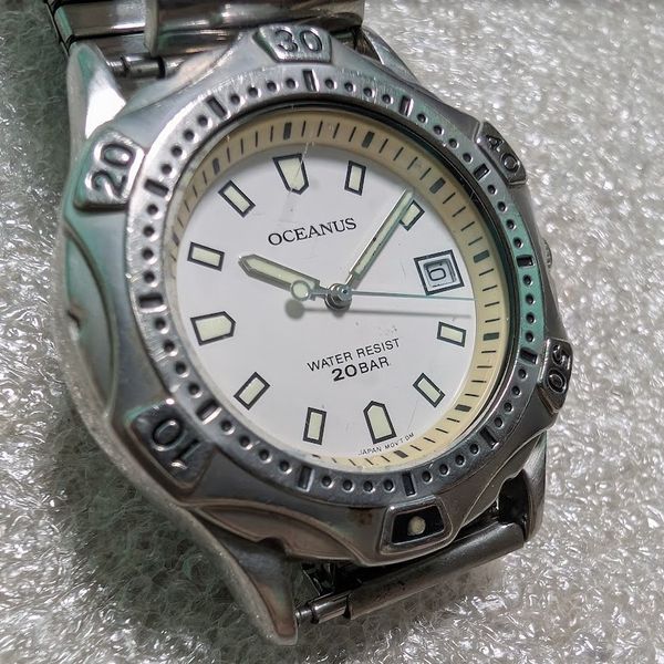 1990s Casio Oceanus OC-700 Vintage JDM Quartz Dive Watch +Bracelet with ...