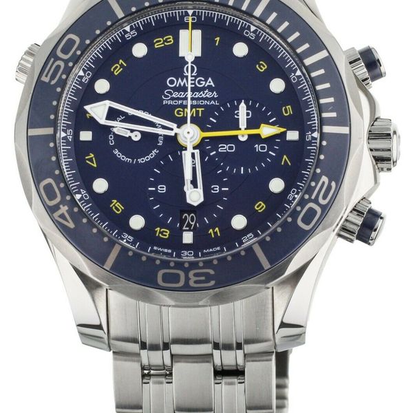 Omega Seamaster Diver 300M Co-Axial 44 GMT Chronograph (212.30.44.52.03 ...