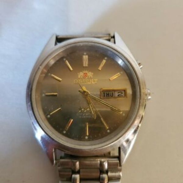 Vintage Men's Orient AAA Automatic 21 Jewels Crystal 469WA3-81CA Day ...