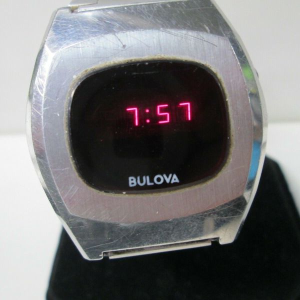 Vintage Bulova LED Stainless Steel Running Men's Watch | WatchCharts