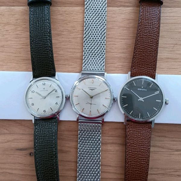 3 Vintage Watches - Zenith, Longines & Hamilton in great condition ...