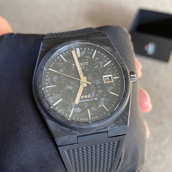 FS: Tissot PRX Powermatic 80 forge carbon case | WatchCharts Marketplace