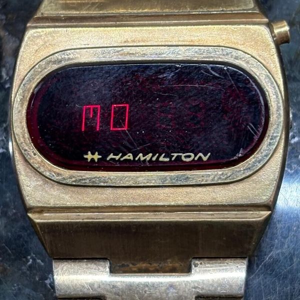 Vintage Hamilton Digital Watch with Box Lights Up | WatchCharts Marketplace