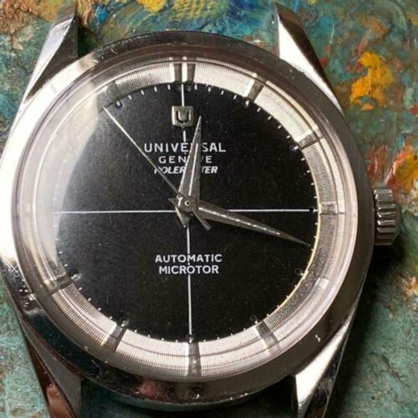 UNIVERSAL GENEVE POLEROUTER MICROTOR CALIBER 215 VINTAGE WATCH 100% ...