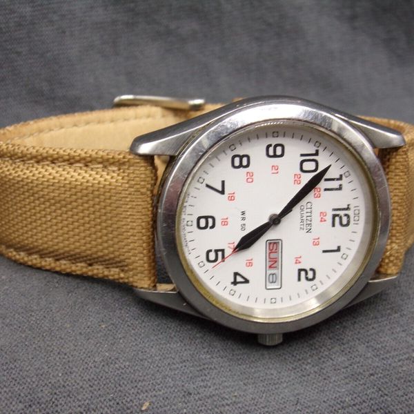 Men's Vintage CITIZEN Military Watch w/ New Battery - Works Great ...