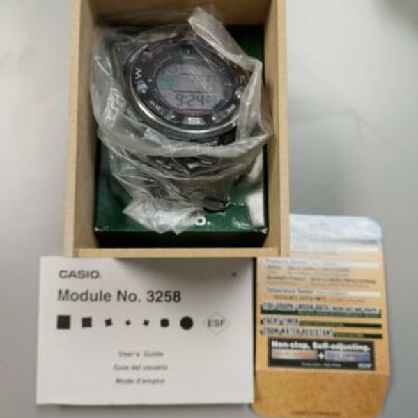 Casio ProTrek Digital Solar Watch Triple Sensor 3258 PRW-2500 Black ...