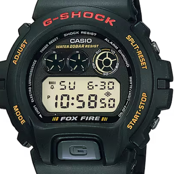 CASIO G-SHOCK DW-6900B-9 Standard Basic FOX FIRE Men's Watch Tough ...