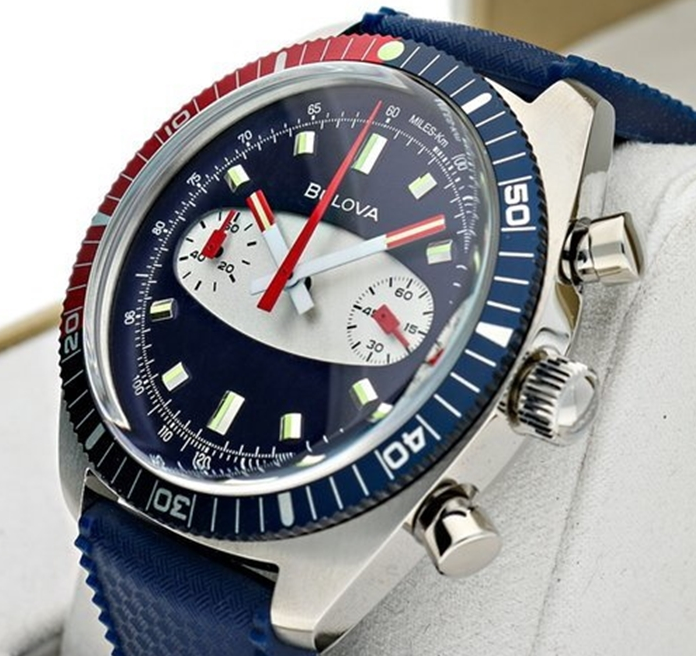 Bulova Archive Series Men's Chronograph Surfboard Silicone Strap Watch ...