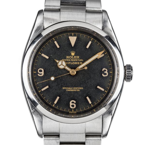 FS: 1957 Rolex Explorer I 6610 SWISS Only Gilt Dial with Service Papers ...