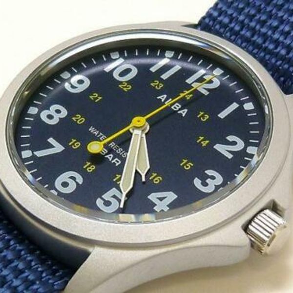 SEIKO ALBA Quartz Watch Military Men's Sport AQPK402 Blue | WatchCharts ...