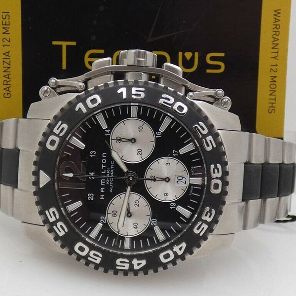 HAMILTON KHAKI FIELD ACTION CHRONO 44mm SUB 200m H635160 NEW BOX & PAPERS WATCH | WatchCharts ...