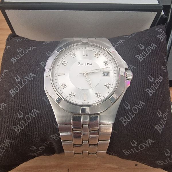 Bulova Mens Diamond Collection Stainless Steel Watch Model: C8671505 ...