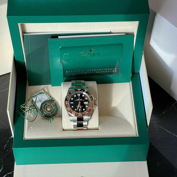Rolex GMT-Master II Black Men's Rose Gold/Stainless Steel Bracelet ...