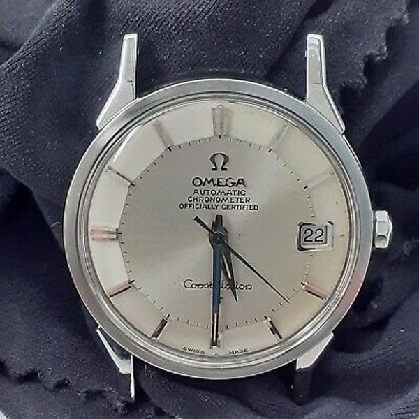 Omega Constellation Pie-Pan Date 35 mm Steel Automatic Head Only Watch ...
