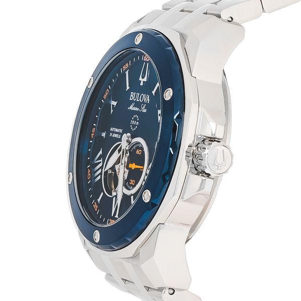 Bulova Marine Star Men's Stainless Steel Blue Dial Automatic Watch ...