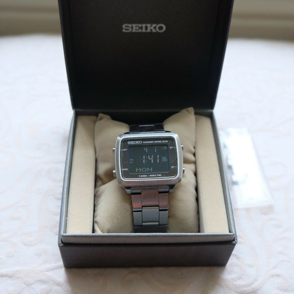 Seiko Spirit SBFG001 S760-0AA0 Digital Solar Watch Stainless Steel ...