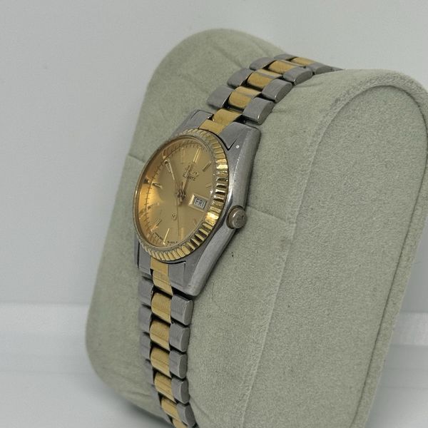 Seiko watch women's 3E23 0A69 Gold tone day/Date Working new battery ...