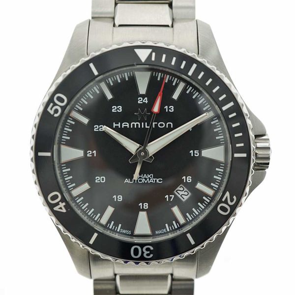HAMILTON [Hamilton] H82335131 Khaki Navy SS Automatic Men's Black Diver ...