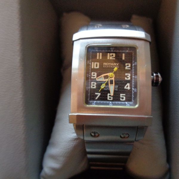 rotary ladys watch tungsten automatic new with screw down crown ...