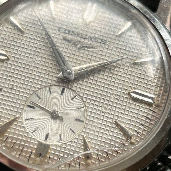 Longines vintage watch , silver waffle dial and sub dial seconds ...