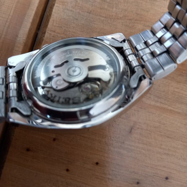 Seiko 5 White Dial Automatic Mens Stainless steel Wrist Watch ...