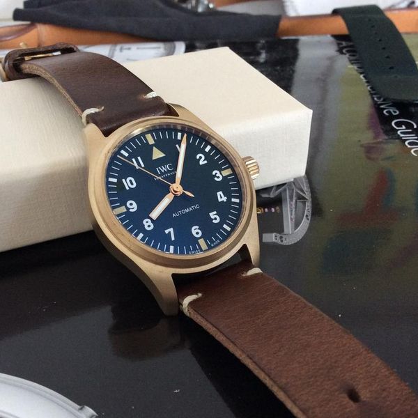 IWC x THE RAKE x REVOLUTION BRONZE PILOT.36MM,MARK 11 HANDS,NO DATE ...