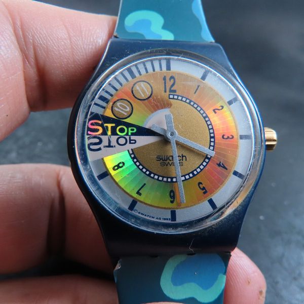Swiss Made Swatch Stop Quartz Men Watch | WatchCharts Marketplace