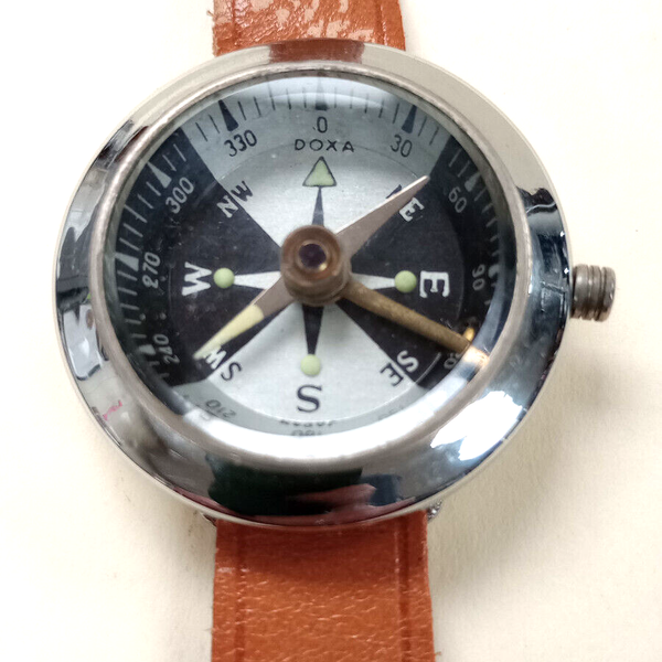 Rare Vintage Doxa Japanese Wrist Compass with leather strap super nice ...