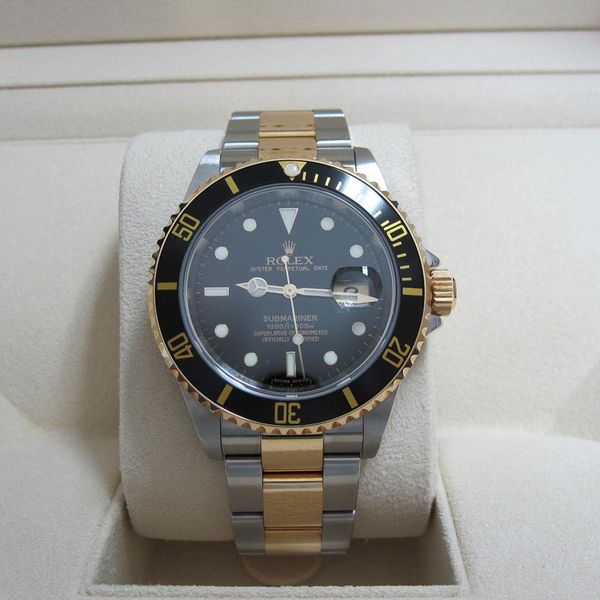 FS: Rolex Two Tone Sub Date Black Dial Two Tone New 16613N 93253 Pre ...