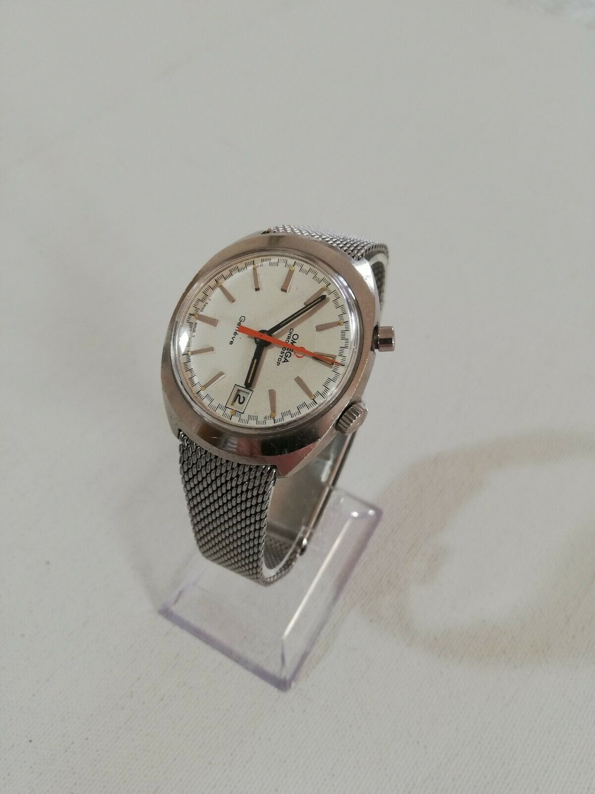 1966 OMEGA Chronostop Drivers White Dial 146.010 CAL 920 Gents Watch ...