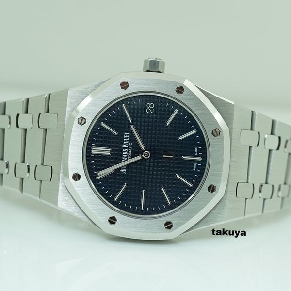 FSOT:Audemars PIGUET ROYAL OAK JUMBO ULTRA THIN 15202 SS BLUE DIAL I ...