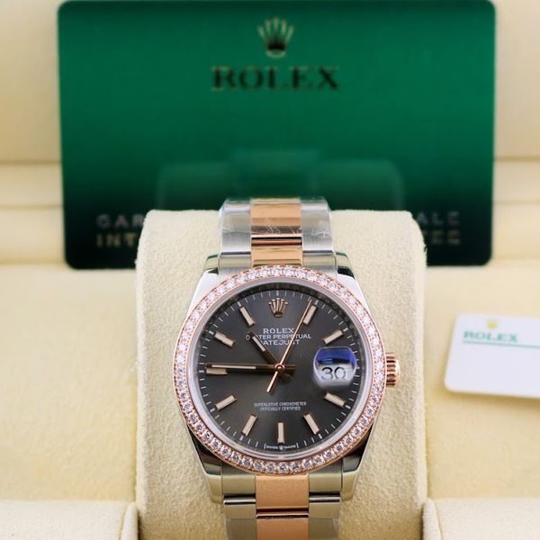 2021 Rolex Datejust 126281RBR Rhodium Dial + Diamond Bezel With Papers ...