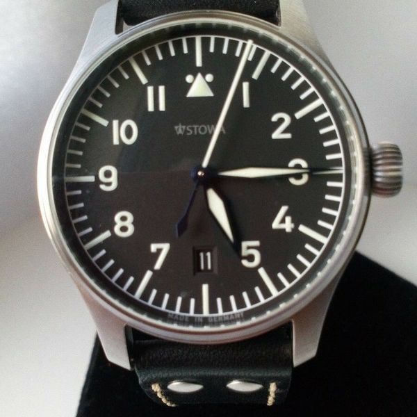 STOWA Flieger Classic 40mm Pilot Logo Date Watch | WatchCharts