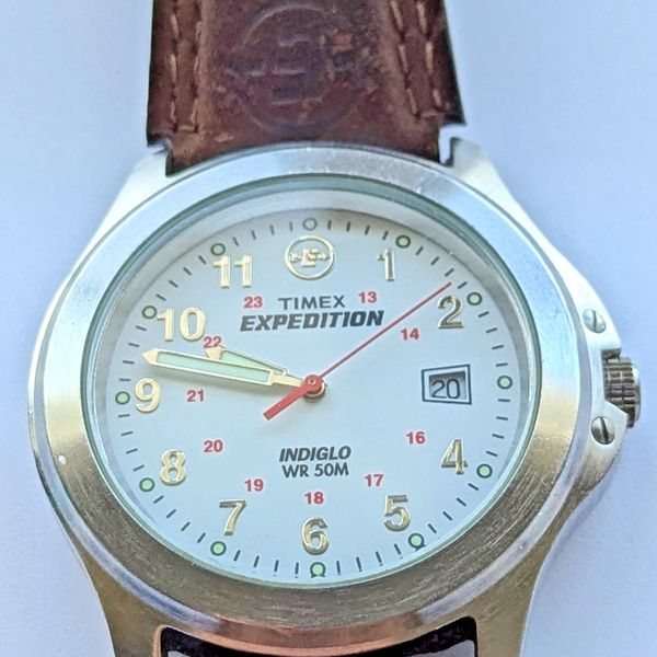 Timex Expedition Indiglo 50M WR Quartz Men's Watch 905 25 w/ Date ...