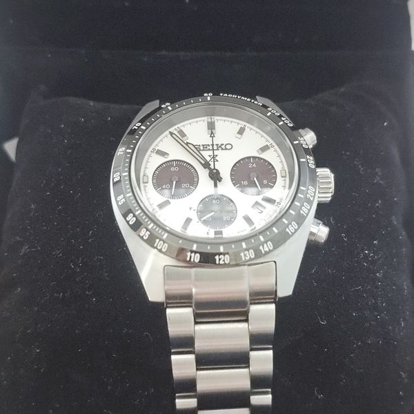 Seiko Prospex SSC813 Solar Panda Chronograph watch- Like New w/Extra ...