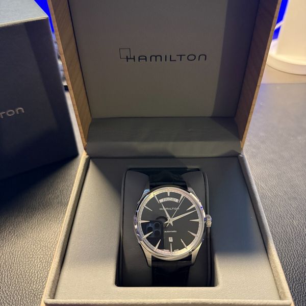 Hamilton Jazzmaster Men's Black Watch with Leather Strap - H42565731 ...