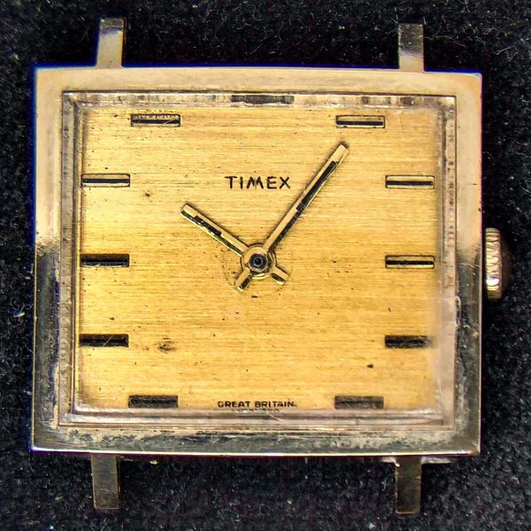 Timex Square Gold-Tone Dial Men's Manual-Wind Watch (Vintage) -- Spares ...