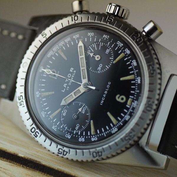 FS- Lator Vintage Chronograph, Landeron 248, 37mm SS case, glossy Dial ...