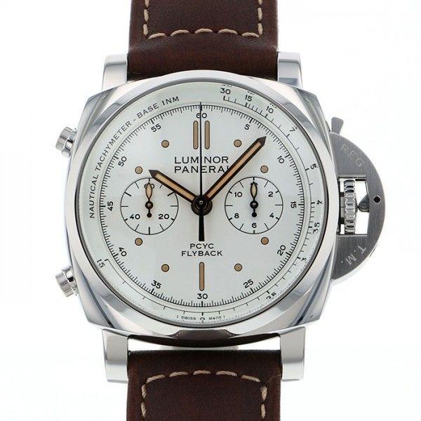 Panerai PANERAI Luminor 1950 PCYC 3 Days Chrono Flyback Automatic Achaio PAM00654 White Dial New ...