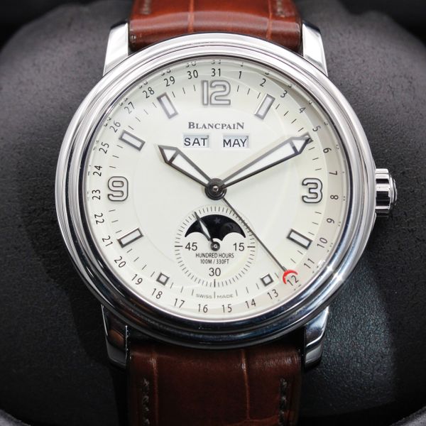 FSOT: Blancpain Leman Complete Calendar - 2863-1127-53B - White - Steel ...