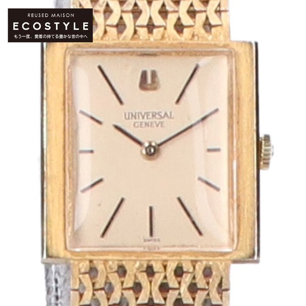 UNIVERSAL GENEVE Universal Geneva 14KARAT GOLD Cal.42 square gold pure ...