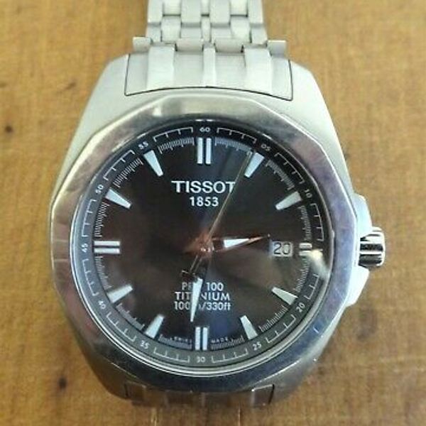 Vintage TISSOT 1853 Wristwatch PRC100 Titanium Sapphire Crystal T008410A | WatchCharts