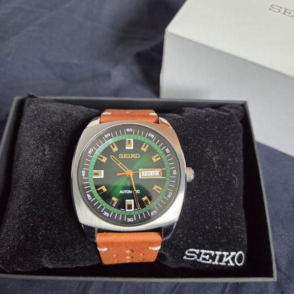 Seiko SNKM97 Recraft Automatic Watch Green Dial, UK | WatchCharts ...