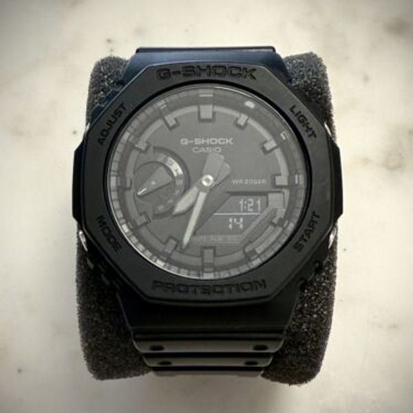 Casio G-Shock Octagonal Black GA-2100-1A1ER Casioak | WatchCharts ...