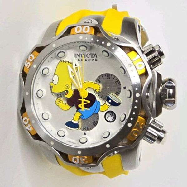 Invicta Reserve The Simpsons Venom Chronograph Watch 39018 52.5mm Bart ...