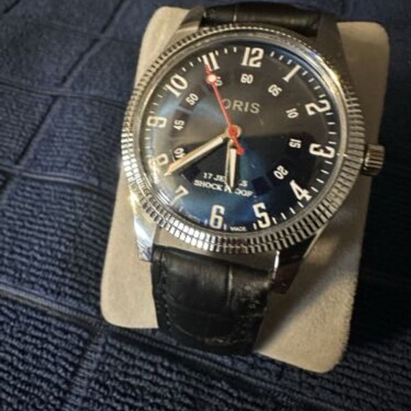 RARE vintage blue face Oris Swiss made 17 jewel Hand Wind watch. 17 jewel | WatchCharts Marketplace
