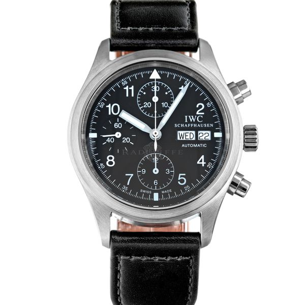 FS- IWC 3706 Flieger Pilot Chronograph Day Date IW3706 Box Manuals ...