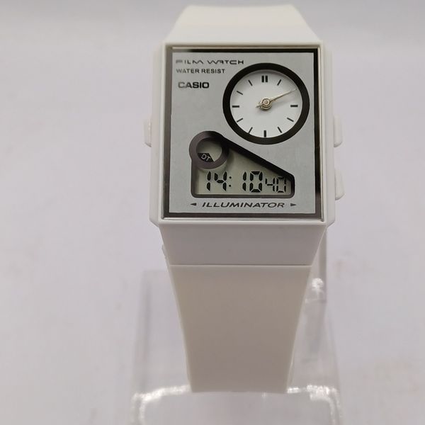 Retro Vintage NEW. CASIO FILM WATCH WHITE. FS-03 - Full Working Order ...