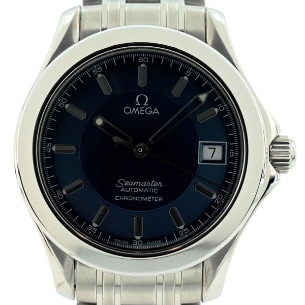 Omega 36mm Men's Seamaster 120m Automatic Blue Wave Dial SS Watch! Ref ...