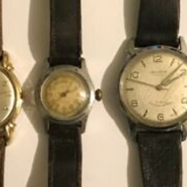 Vintage Military Style Watch lot Bulova, Royce, Medex, Louis, Clinton ...